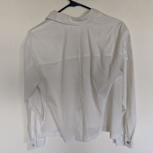 Chico's | Tops | Chicos Boxy White Button Up | Poshmark